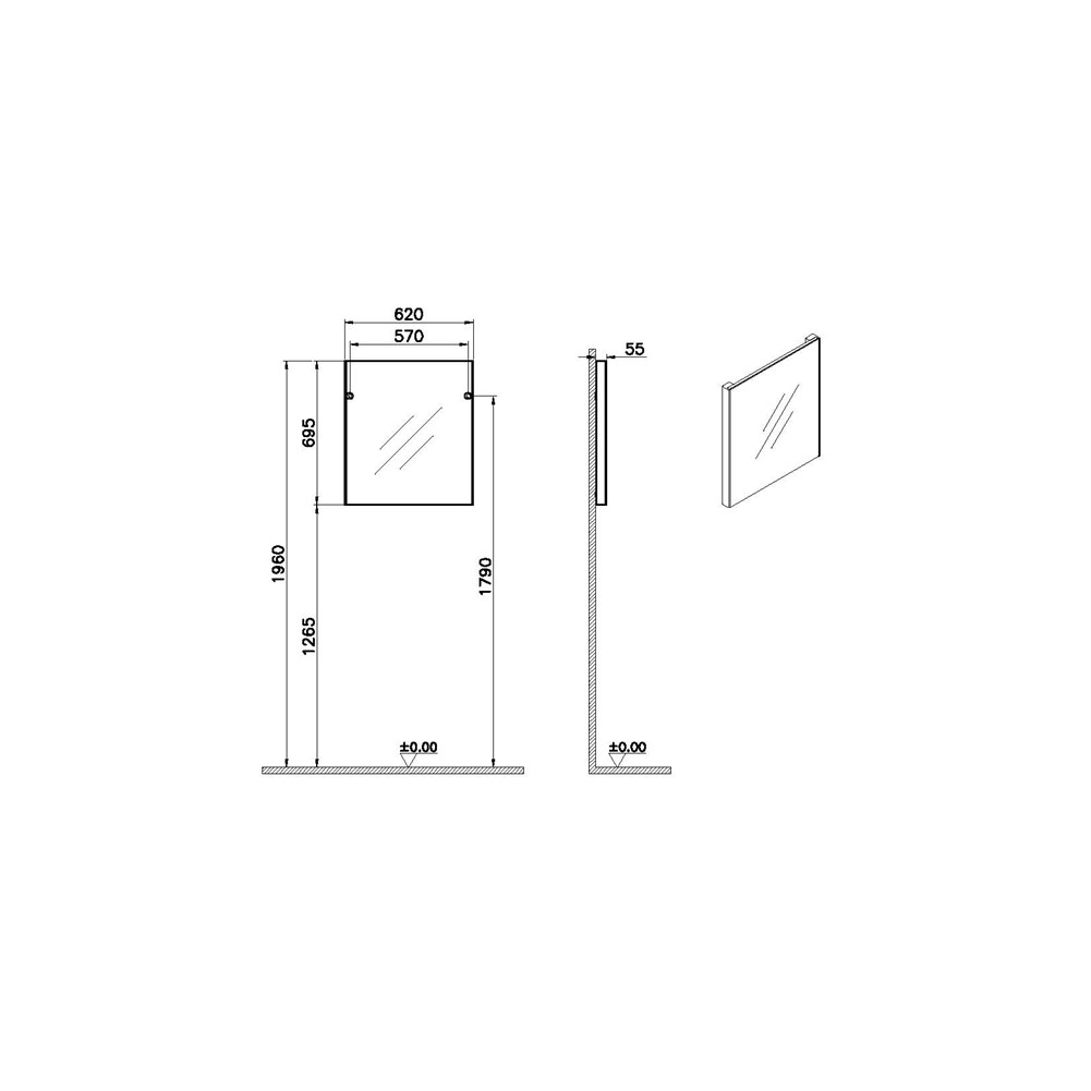 VitrA Basis Düz Ayna 60 Cm 66905