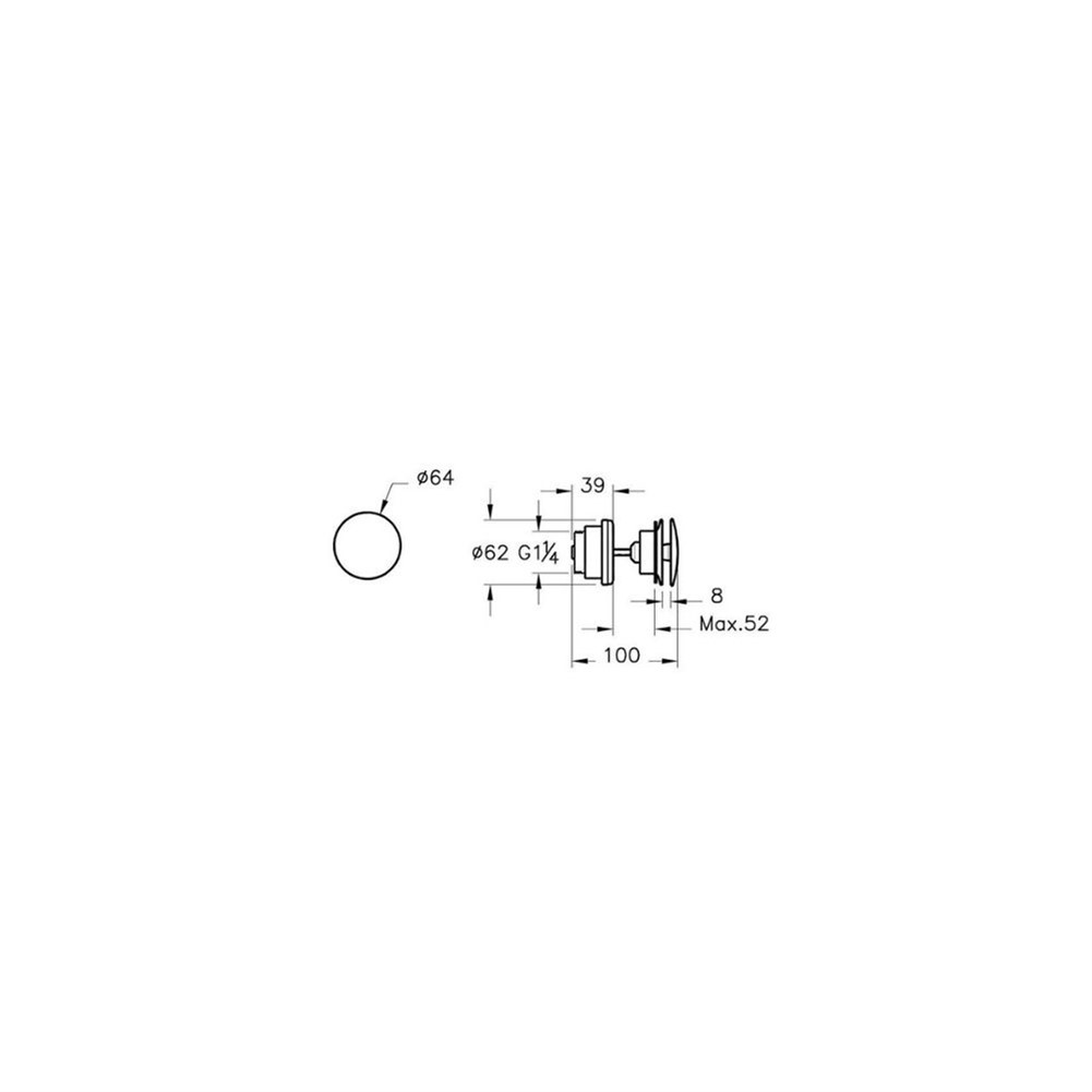 VitrA Origin Classic Yuvarlak Lavabo Süzgeci Bakır A4514929