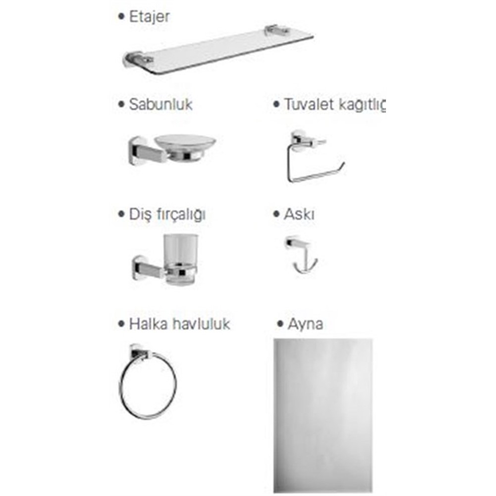 VitrA Easy Aksesuar Seti 7 Parça | A44965