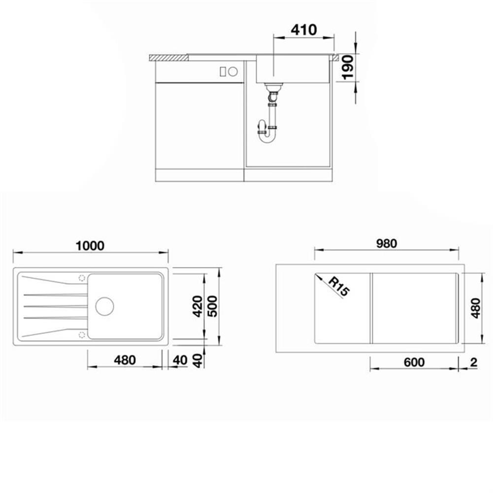 Blanco SONA XL 6S Beyaz Granit Eviye | 519692