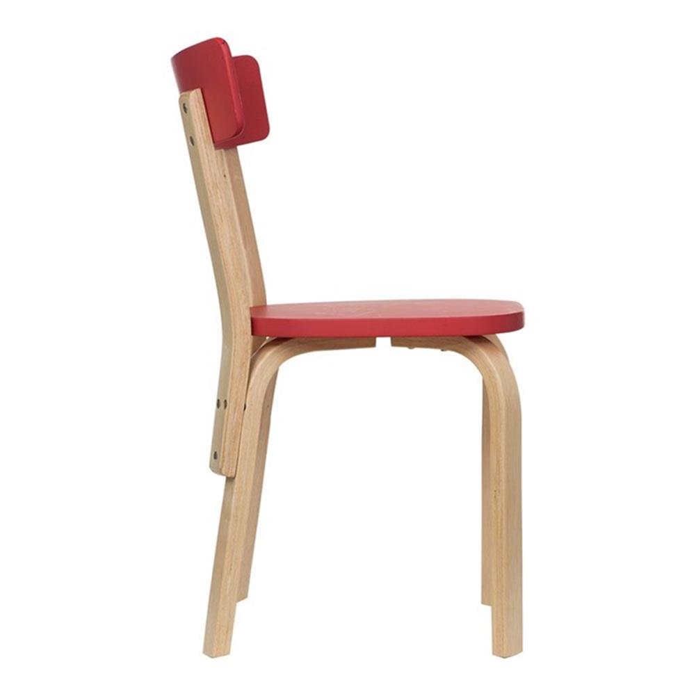 Vitale Tobi Ahşap Sandalye Kırmızı MS.SA029