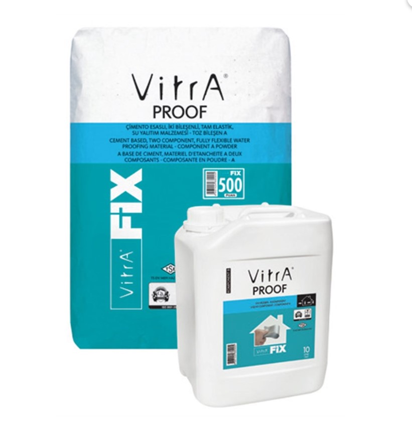 VitrA Fix Proof 33 Kg (25+8) Gri Set Tam Elastik Su Yalıtım Malzemesi F41101003
