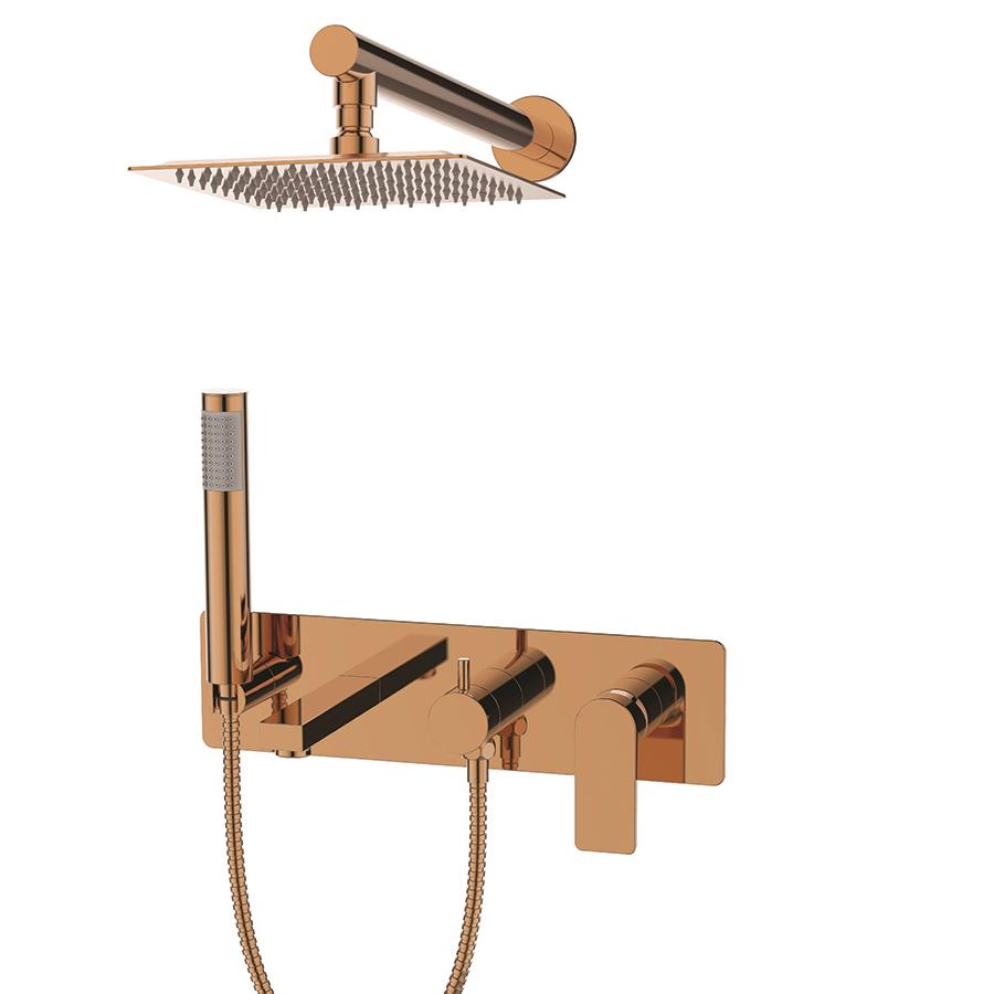 Bien Water Flowbox Sistemleri Ankastre Banyo Bataryası Rose Gold BB25037234